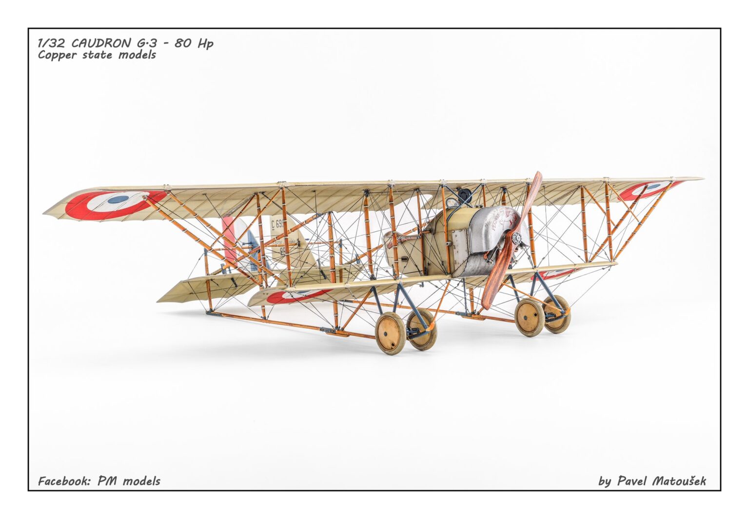 Caudron G3 French WW1 Biplane Scale Model - not-TOYS
